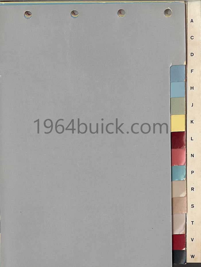 1964 Buick Color Trim Book Exterior and Accessories, Exterior Colors ...