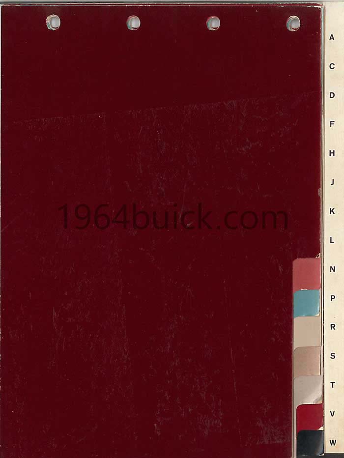 1964 Buick Color Trim Book Exterior and Accessories, Exterior Colors ...
