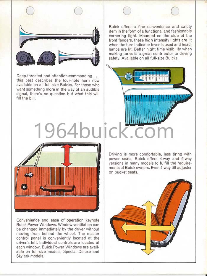 1964 Buick Color Trim Book Exterior and Accessories, Exterior Colors ...